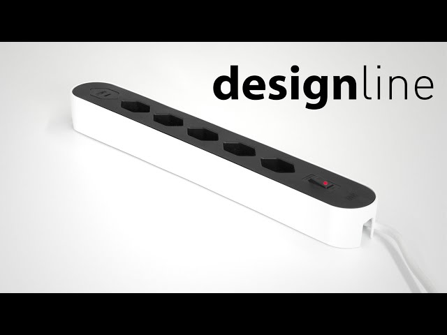 Max Hauri Steckdosenleiste Design Line 6x T13 weiss