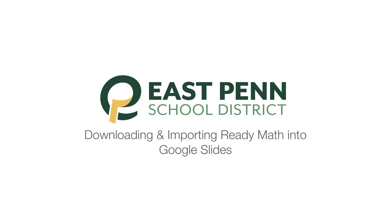 Importing Ready Math Slides into Google Slides