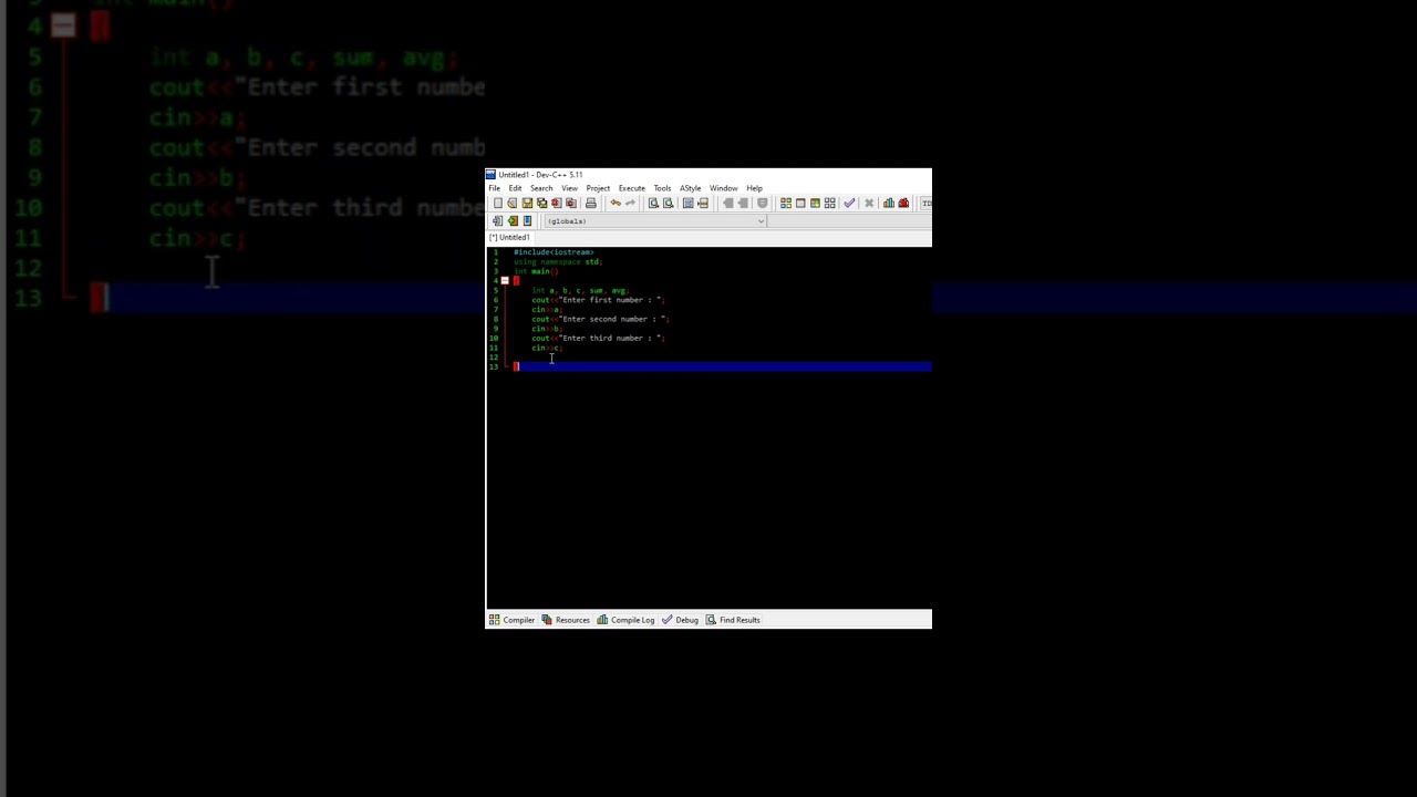 👉 find the average of three numbers in c++ #coding #cplusplus #codingtutorial #cpp
