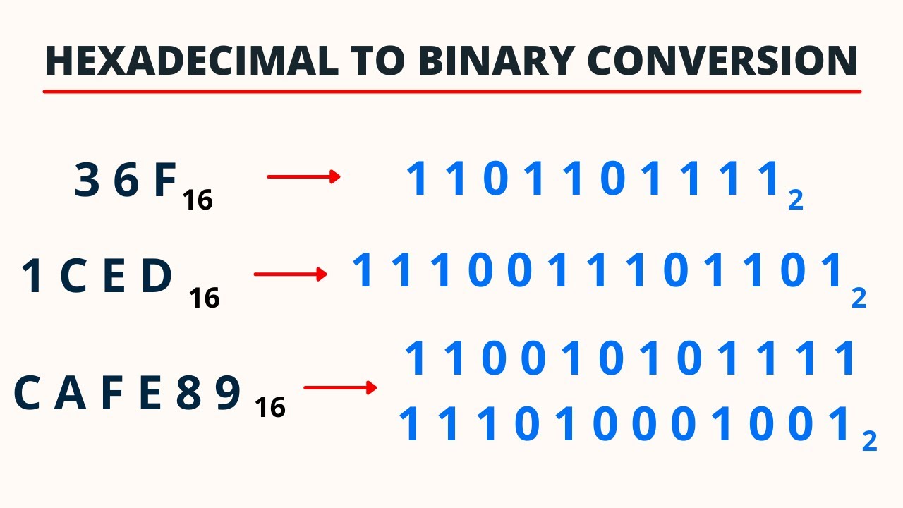 Hexadecimal to Binary Conversion | PingPoint