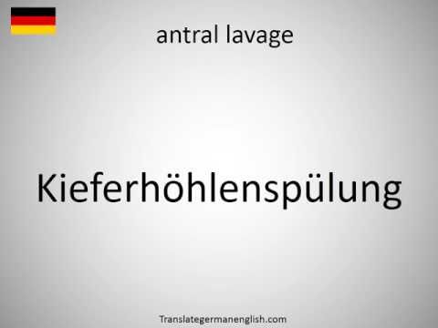 How to say antral lavage in German?