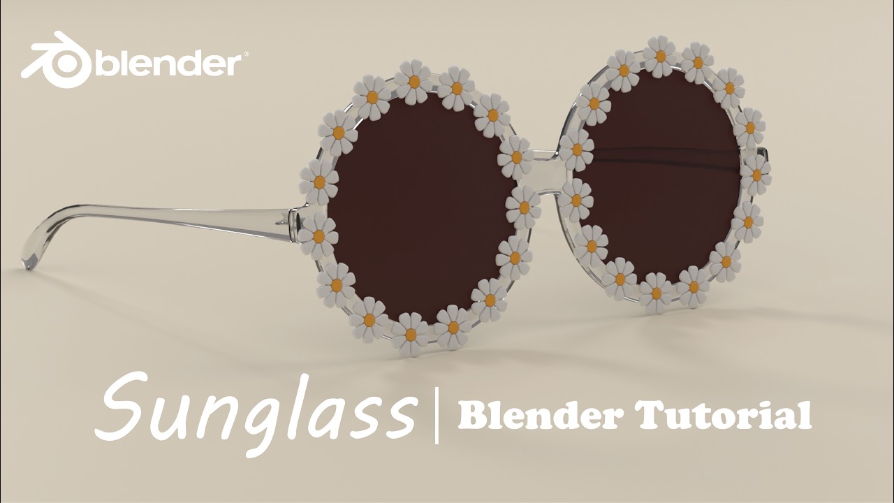 Floral Sunglasses in Blender | Array Modifier Tutorial