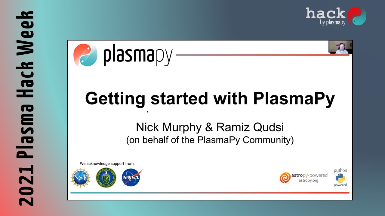 Getting started with PlasmaPy | 2021 Plasma Hack Week