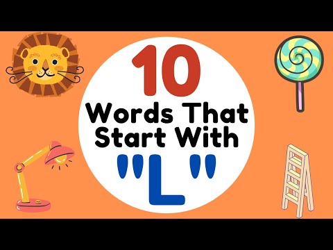 Words That Start With Letter L For Toddlers |Words That Start with L | Kids Learning Videos