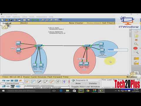 CCNA Tut#110 Create VLAN on Multiple Switches HD 1080p