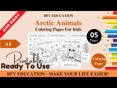 FREE Arctic Animals Coloring Pages For Kids 5 Pages