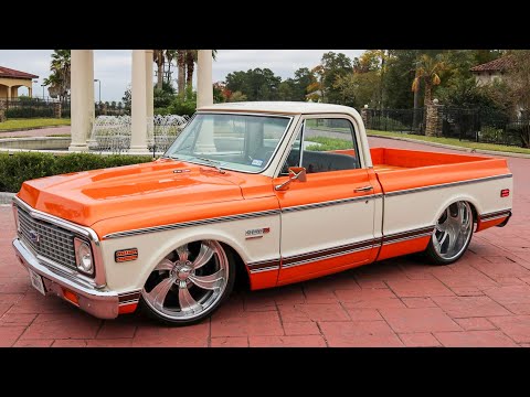 72 C10 on 24x15 Intro wheels powered by a LS3 motor #c10 #bagged #introwheels #Ls3 #c10trucks