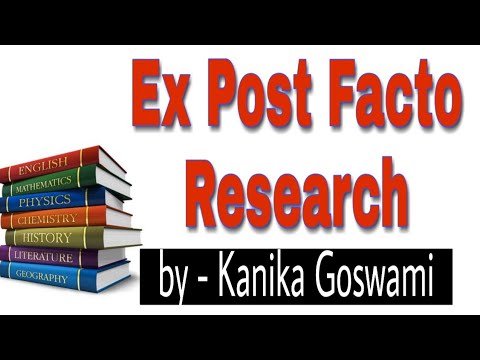 Ex-Post-Facto Research