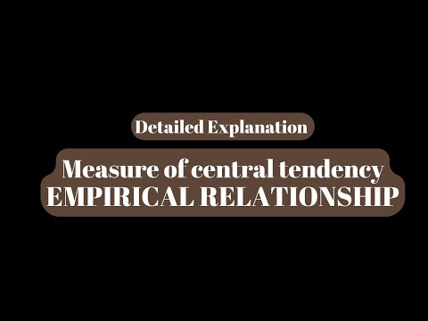 Empirical Formula for Mean Median Mode | Detailed Explanation