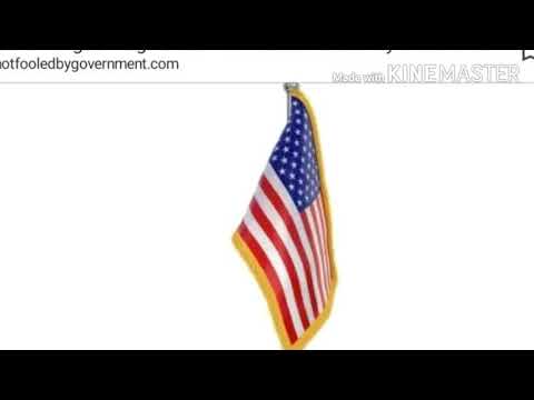Gold Fringe American Flag