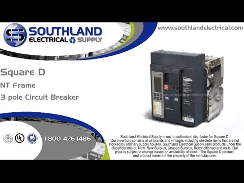 Square D, NT16H2, 1600 Amp, 600 Volt, 3 Pole, Insulated Case Circuit Breaker