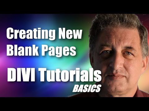 #08 DIVI Theme Tutorial for Beginners - Creating New Blank DIVI Pages