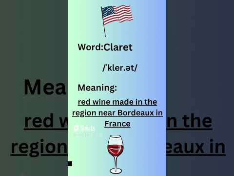How to Pronounce Claret in American Accent #learning #learnenglish