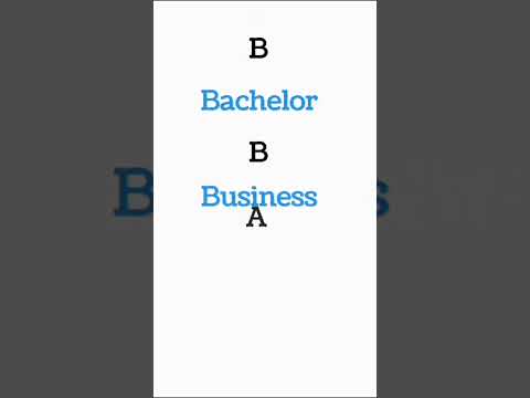 full form of BBA,MBA,BBIT,B.S