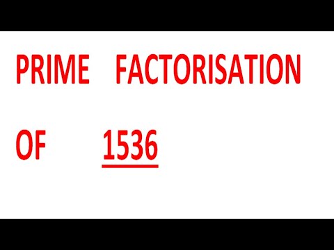 PRIME FACTORISATION OF 1536