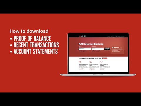 How to download a statement, your recent transactions, or a proof of balance document