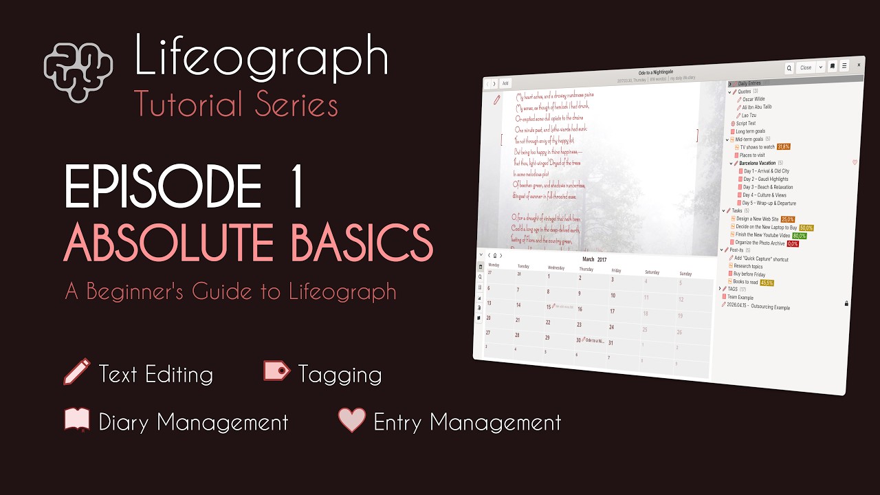 Lifeograph Tutorial Series Episode #01