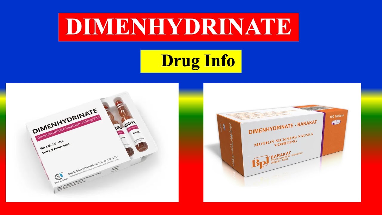DIMENHYDRINATE - Generic Name, Drug class, Brande Name ,Precautions ,  How to use,  Side Effects
