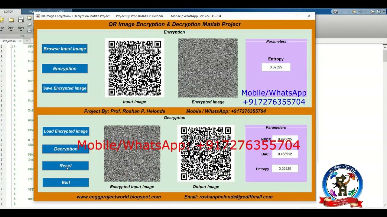 QR Code Image Encryption and Decryption | With Source Code | QR Code Encryption Using Matlab Code