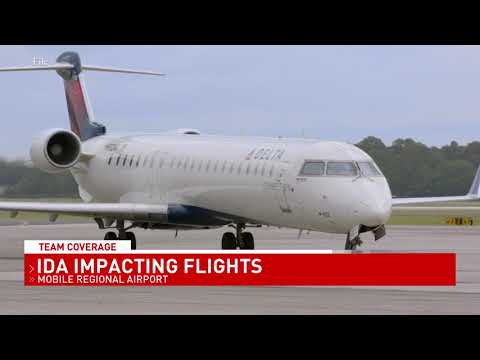 Stranded Nola tourists using Mobile Airport to get back home following Hurricane Ida- NBC 15 WPMI