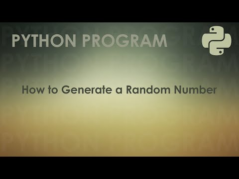 Python Program to Generate a Random Number | Python Examples