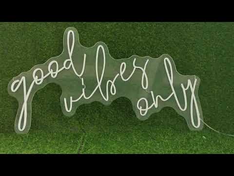 Good vibes only neon sign