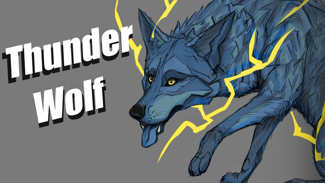 Thunder Wolf digital speed paint