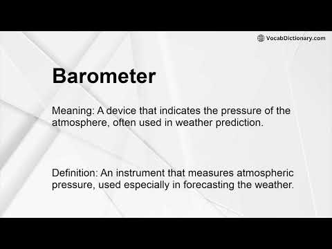 Barometer Meaning