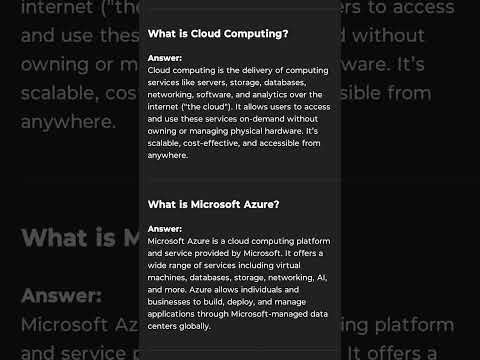 Azure Cloud Interview Questions Answers