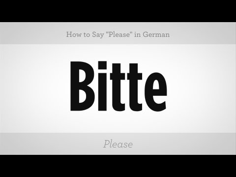 How to Say "Please" in German | German Lessons