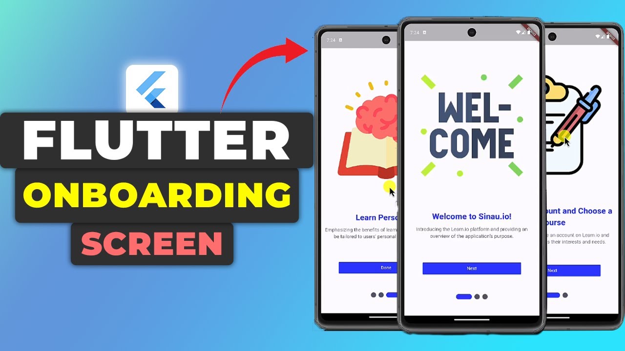 Flutter Onboarding Screen/Flow Tutorial - Onboarding Screen UI, Introduction Screen Guide