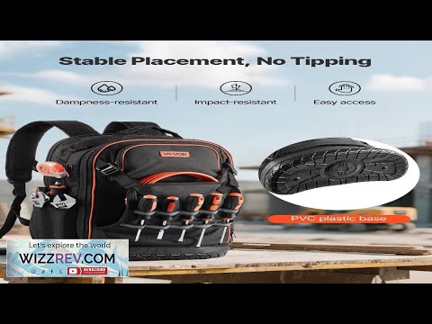 VEVOR Tool Backpack 65 Pockets Tear resistant Jobsite Backpack for Electrician VEVOR US Review