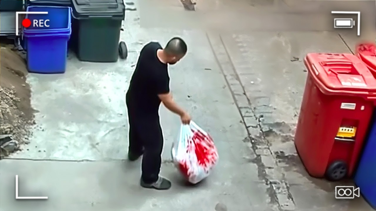 Moments Before Killer Dumps Body Inside Dumpster