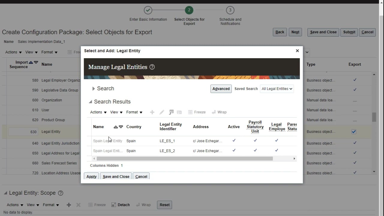 Setup | Export setup data to configuration packages