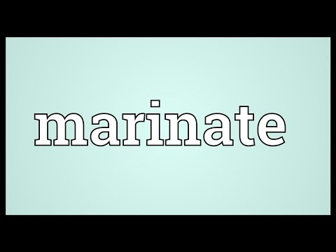 Marinate Meaning