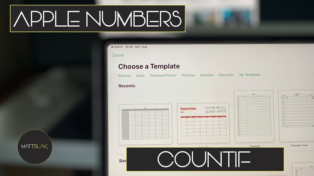 Apple Numbers Tutorial | Functions COUNTIF