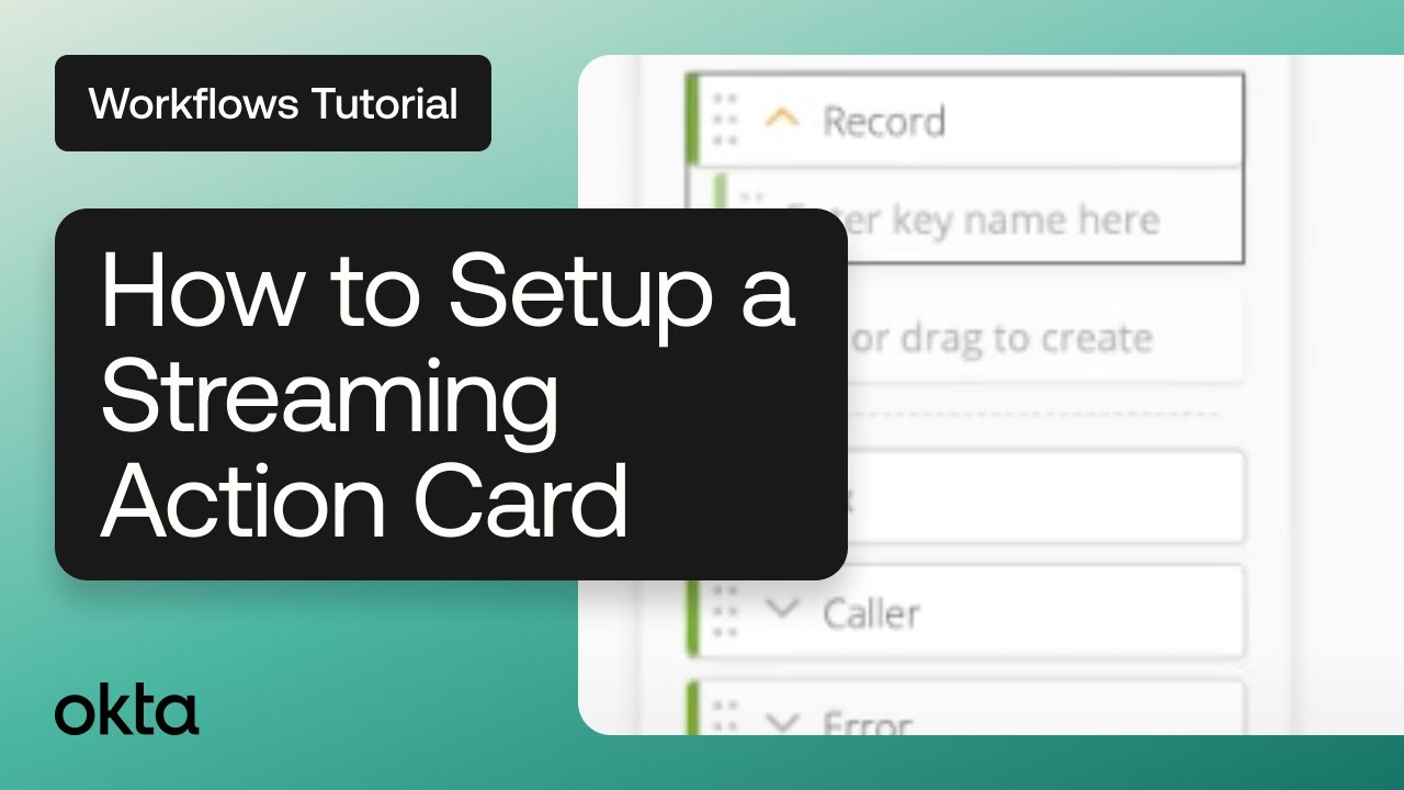 How to Setup a Streaming Action Card | Workflows Tutorial