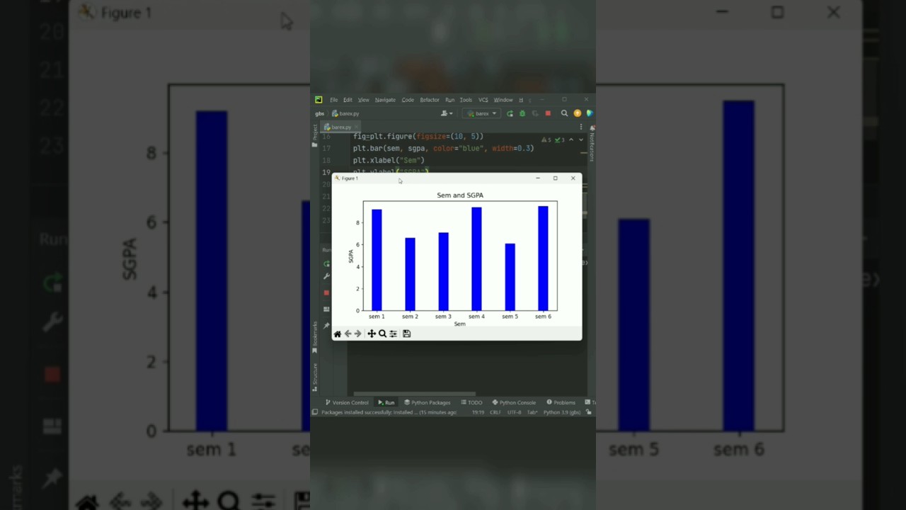 Python simple bar chart example using matplotlib