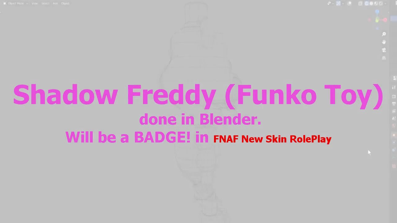 Shadow Freddy funko 3d model done in blender