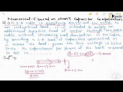 Numerical 5 based on shunt capacitor compensation Video Lecture - Power System (Video Lectures ...