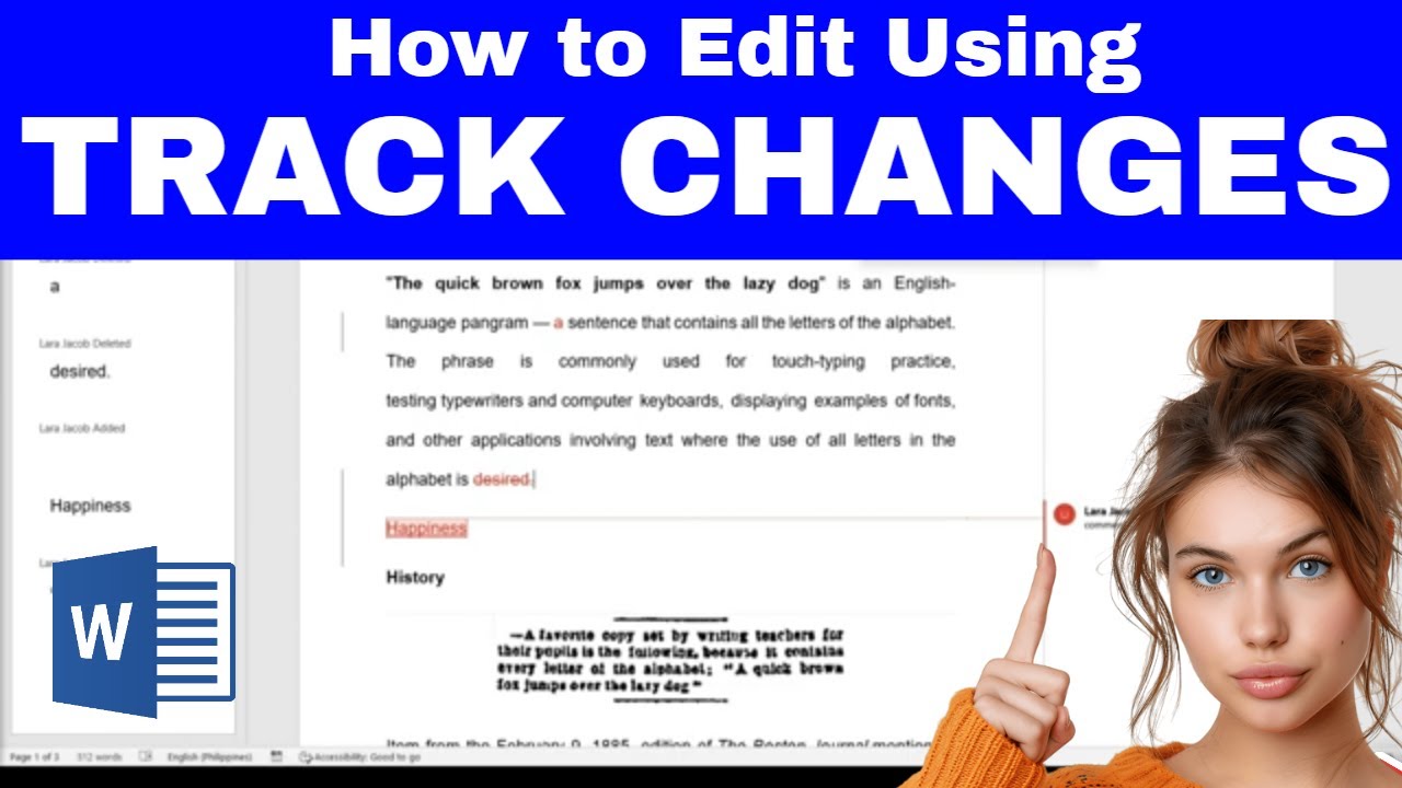 How to Edit a Word Document Using TRACK CHANGES (for Beginners)