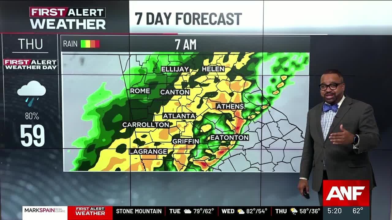 FIRST ALERT FORECAST: Near 80 today; Rain, cooler weather Thursday