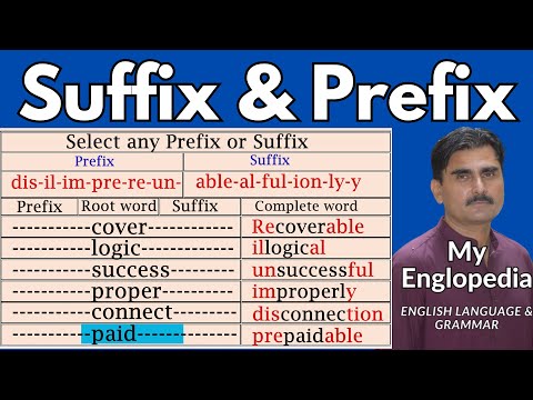 Suffix and Prefix in English grammar | Root-Word | English Lesson | Hindi/Urdu.