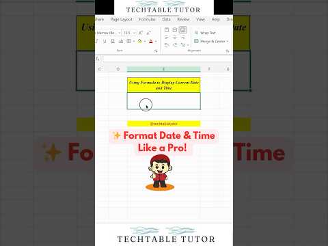 Format Date & Time Like a Pro! 📅 |Quick NOW & TEXT Hack! #excel #excelshorts