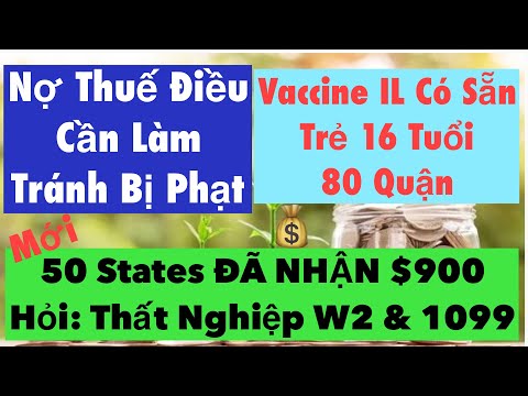 50 States ĐÃ NHẬN $900 ($300x3)|Nợ Thuế Điều Cần Làm Theo IRS|VaccineChoTrẻ 16|IRS TrảTiềnLời Dân Mỹ