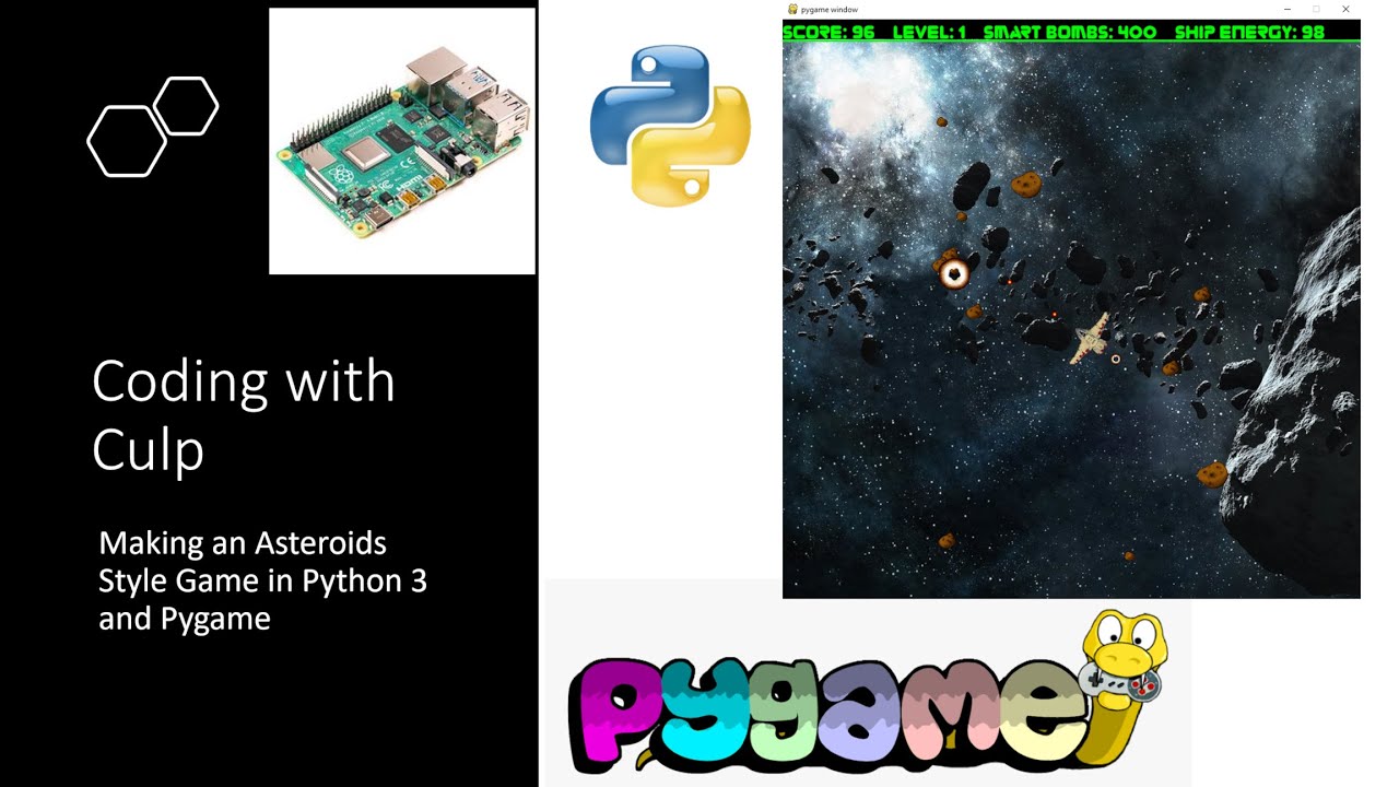 Making an Asteroids Style Game in Python and Pygame Part 1