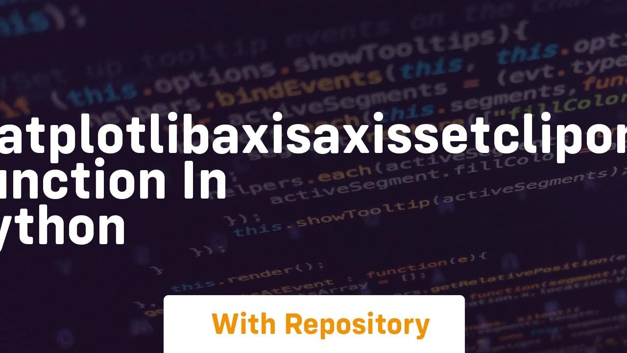 matplotlibaxisaxissetclipon function in python