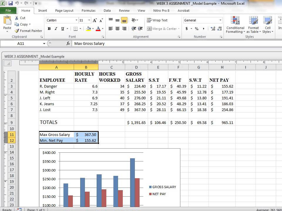 Week 3 Excel Assignment