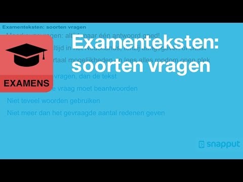 Examenteksten: soorten vragen