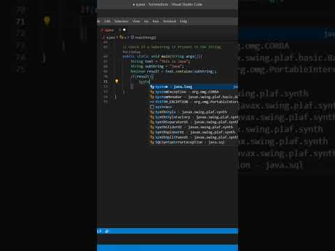 Check if substring is present in String